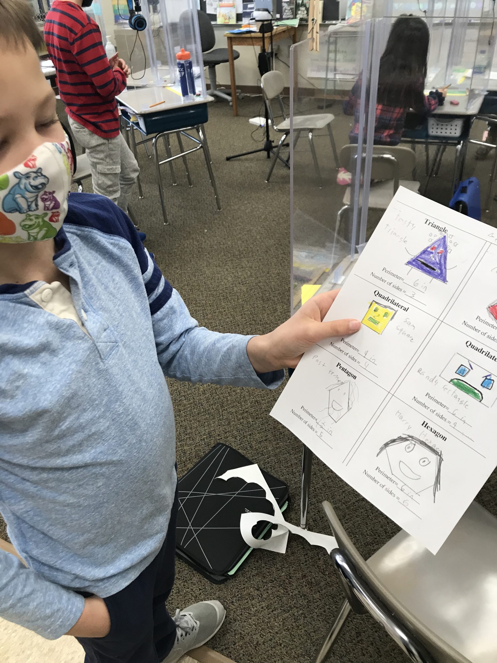 Third-graders Create Geometry Cartoon Characters - Seven Hills School